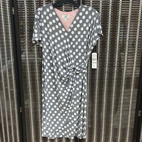 Signature by Robbie Bee | Dresses | Signature By Robbie Bee Gray Polka ...